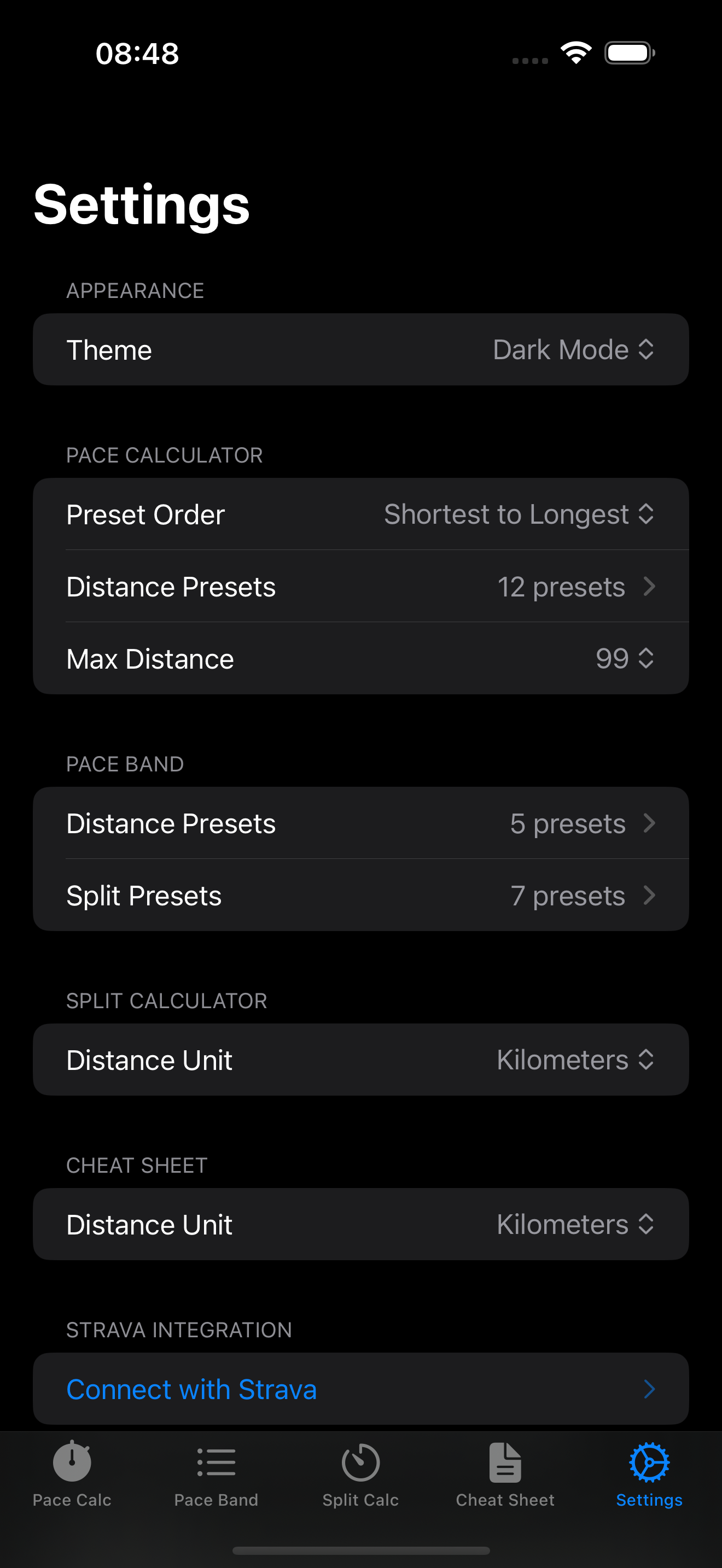 RunningCalc: Pace Calculator, Pace Bands, Split Tracker App