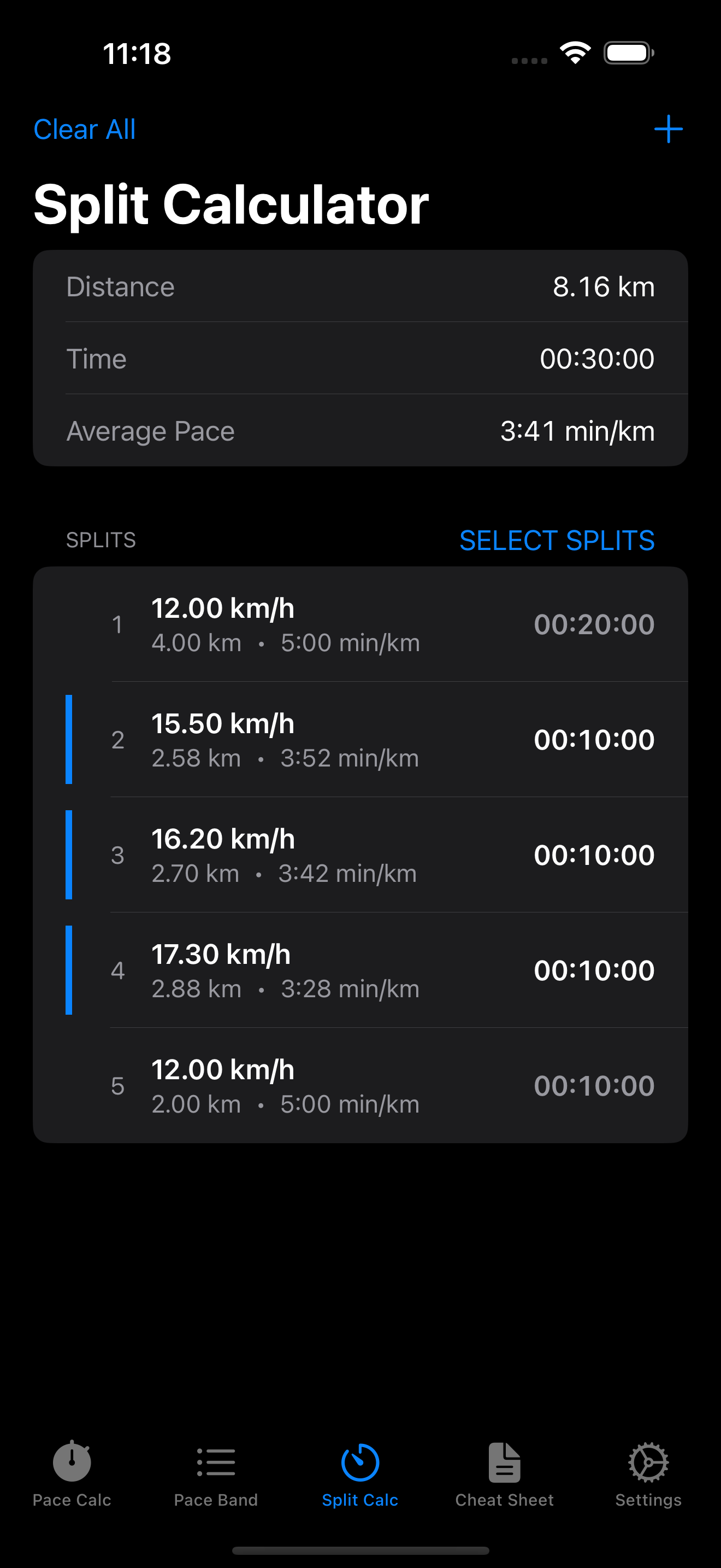 RunningCalc: Pace Calculator, Pace Bands, Split Tracker App